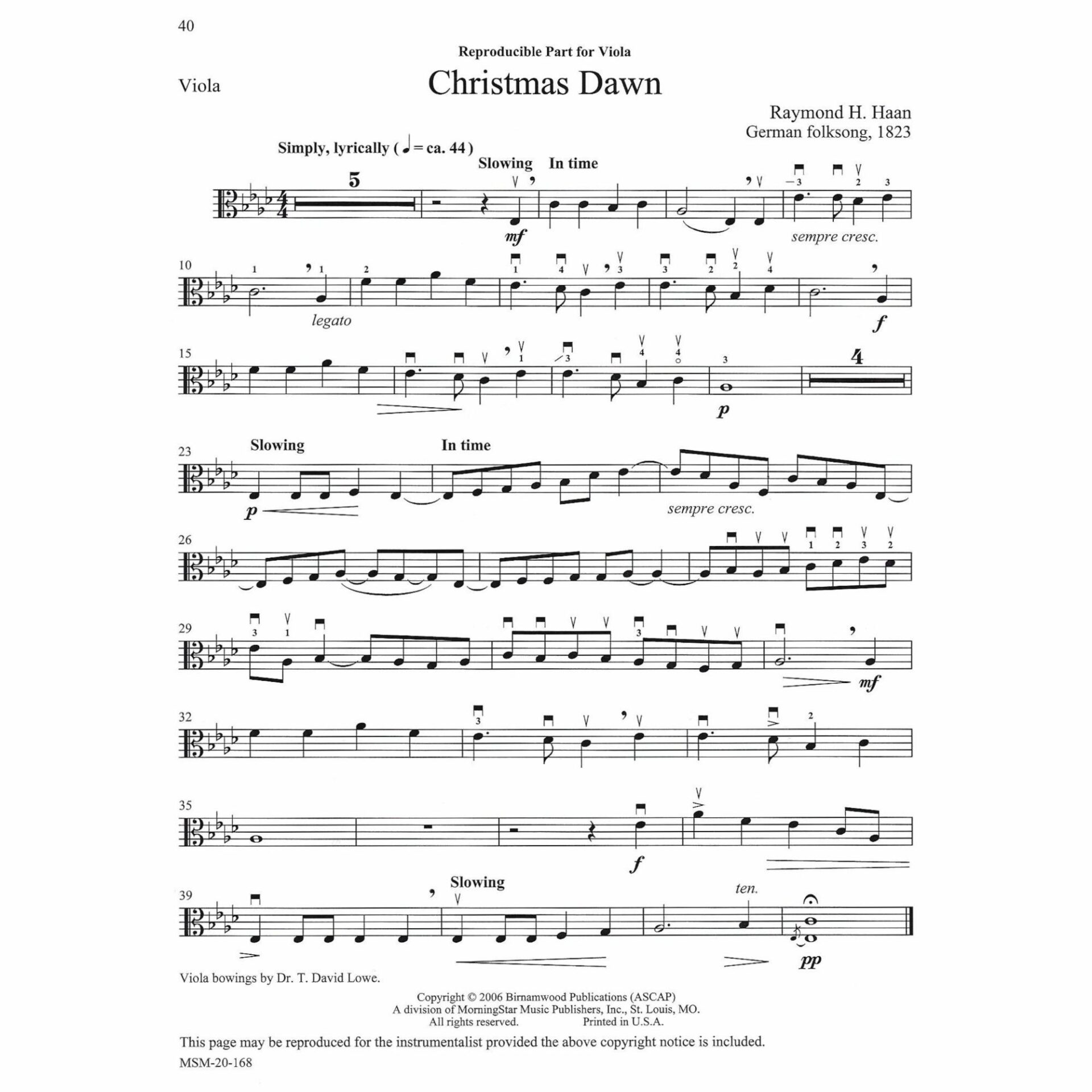 O Come, Emmanuel for Viola or Cello and Organ - Southwest Strings