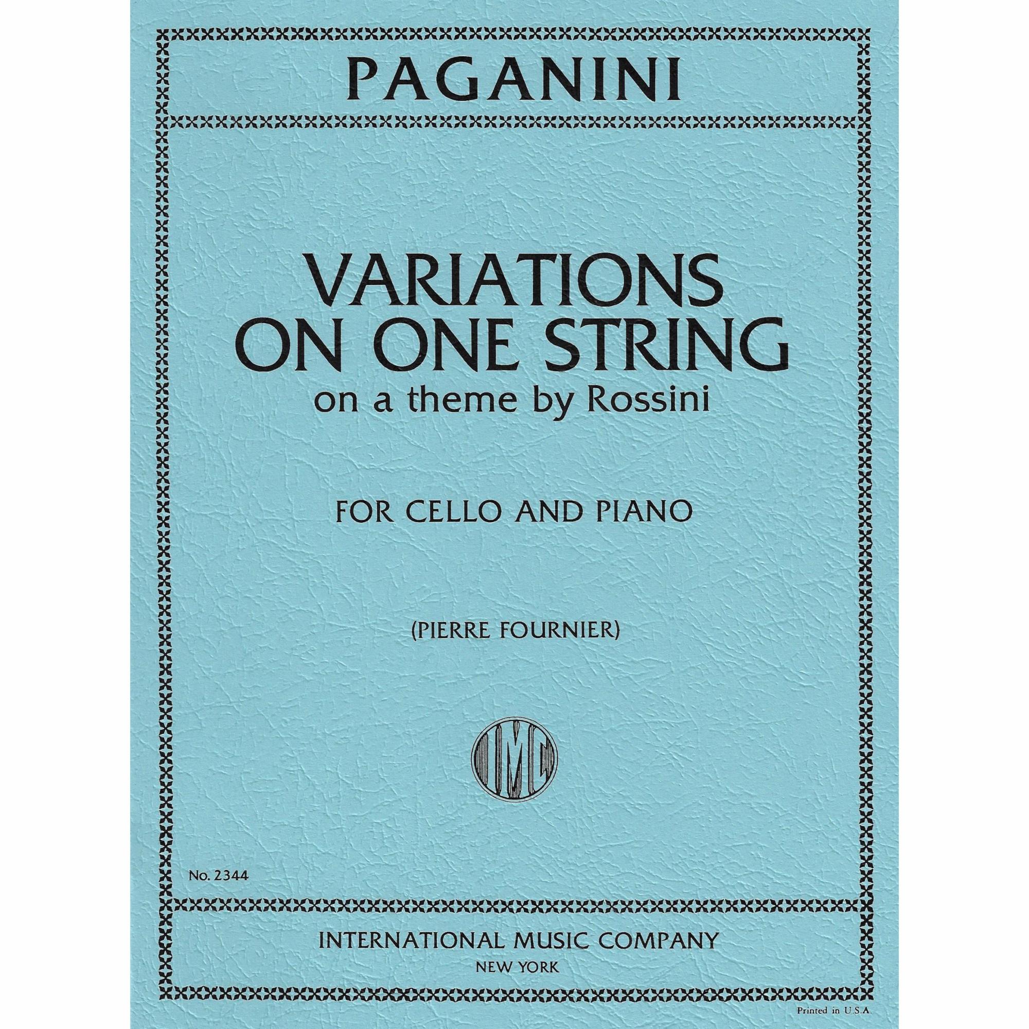 Paganini - Variations on One String for Cello and Piano - Southwest Strings