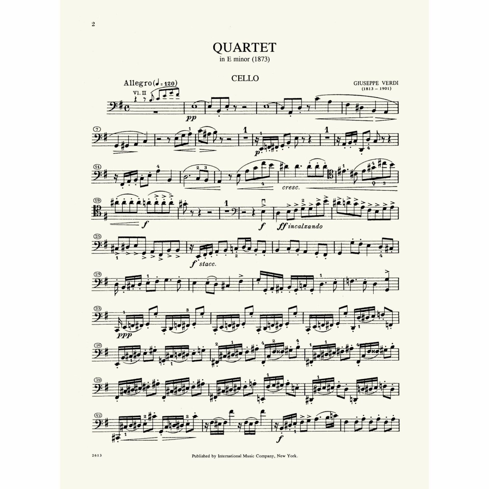 Verdi - String Quartet in E Minor - Southwest Strings