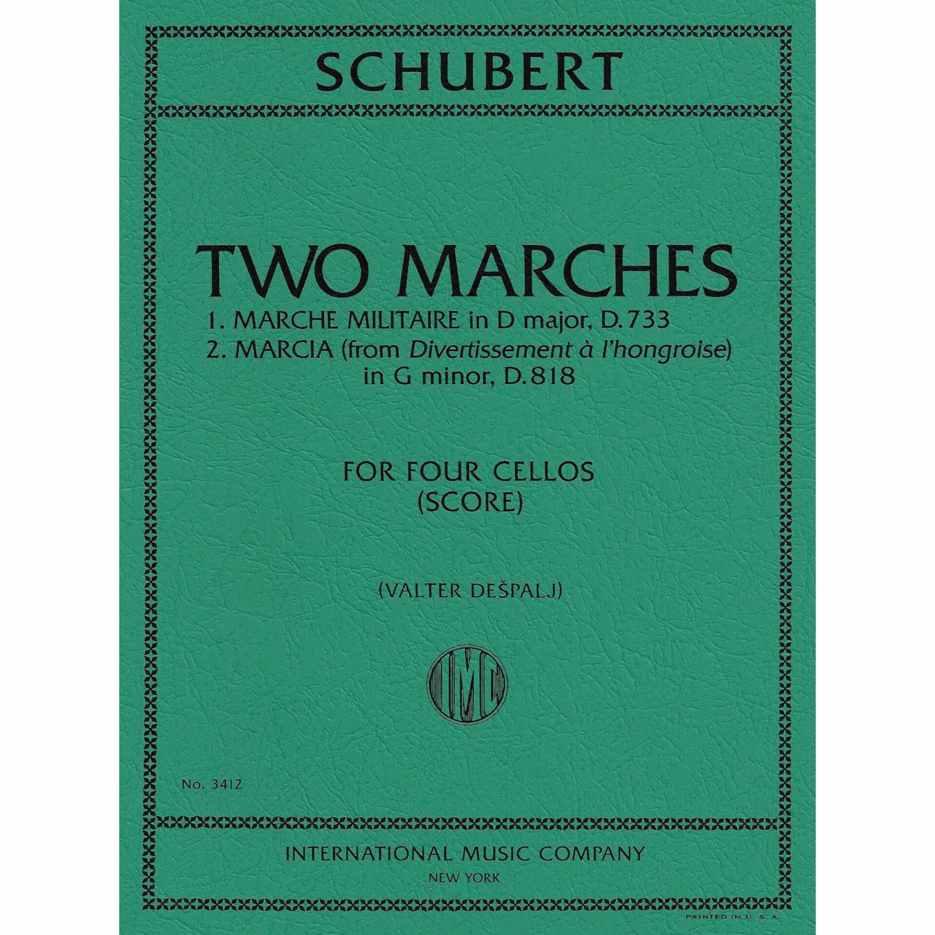 Schubert - Two Marches for Four Cellos - Southwest Strings