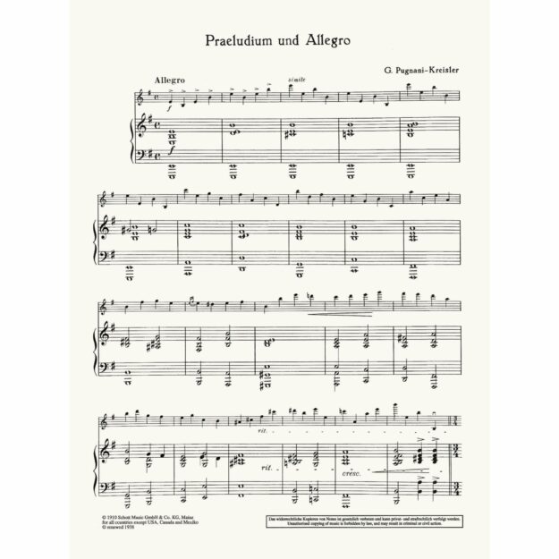 Kreisler - Praeludium und Allegro for Violin and Piano - Southwest Strings