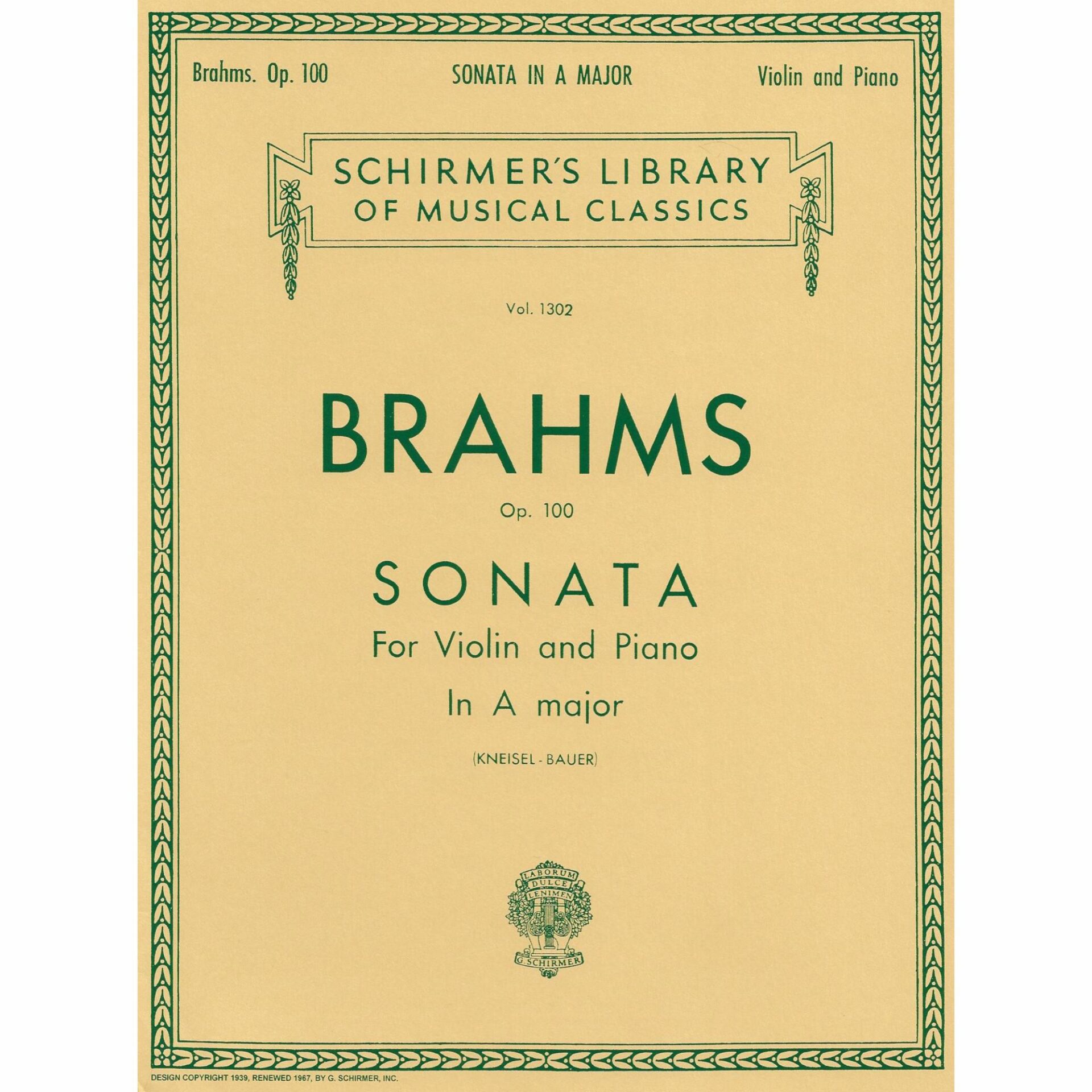 Brahms - Sonata in A Major, Op. 100 for Violin and Piano - Southwest ...
