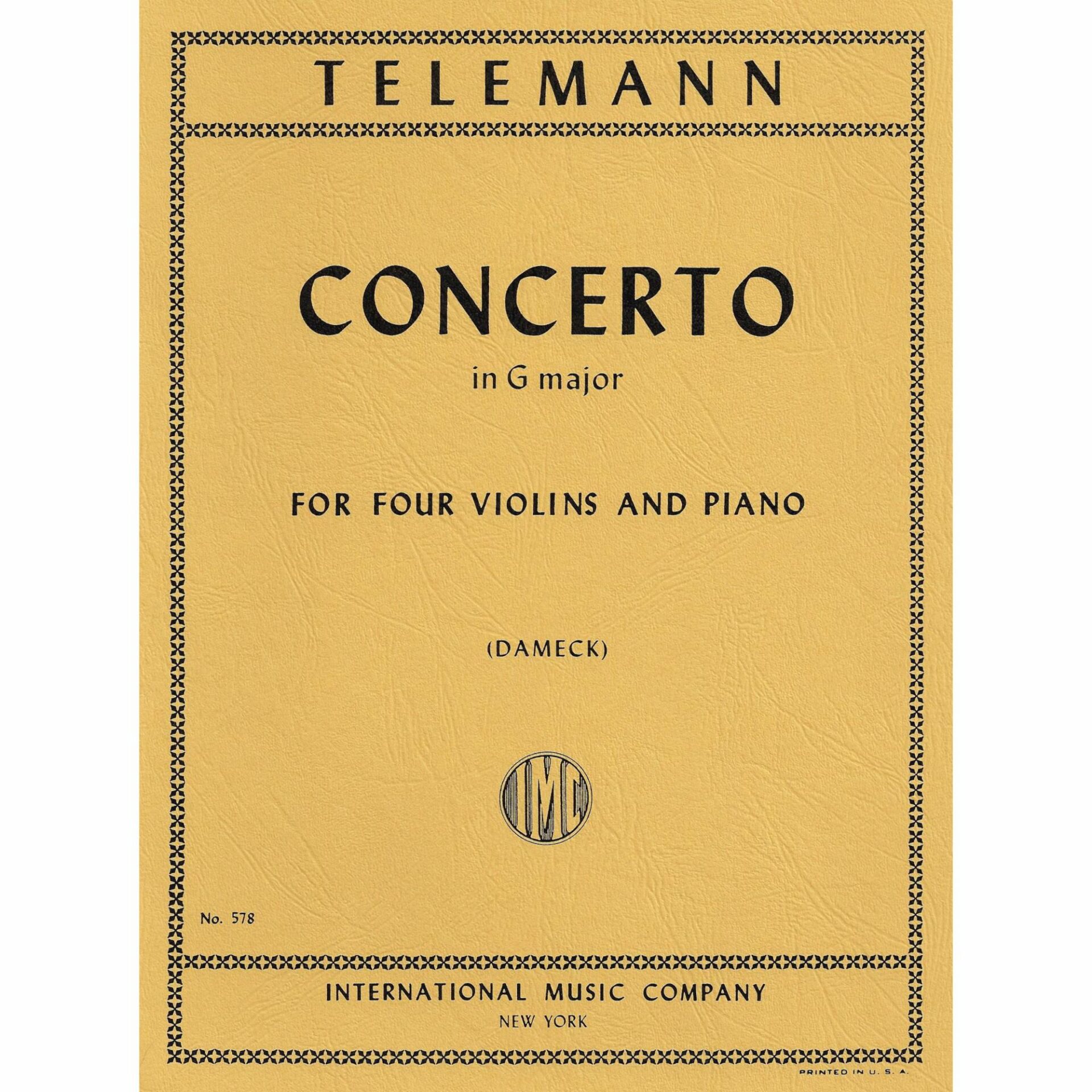 Telemann - Concerto in G Major for Four Violins and Piano - Southwest ...