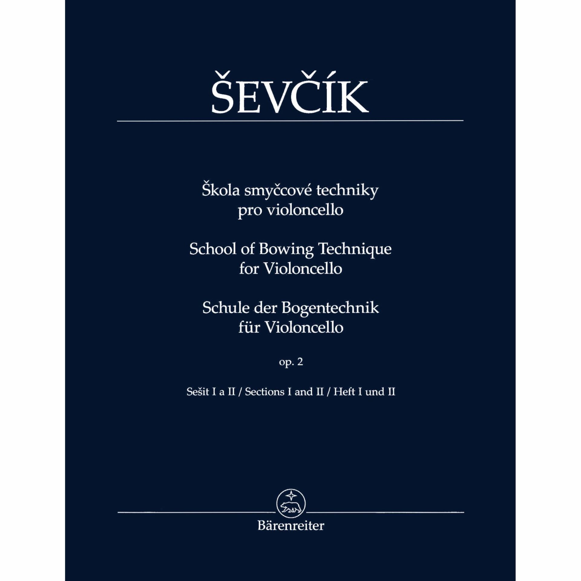 Sevcik - School of Bowing Technique, Op. 2, Sections I-VI for Cello ...