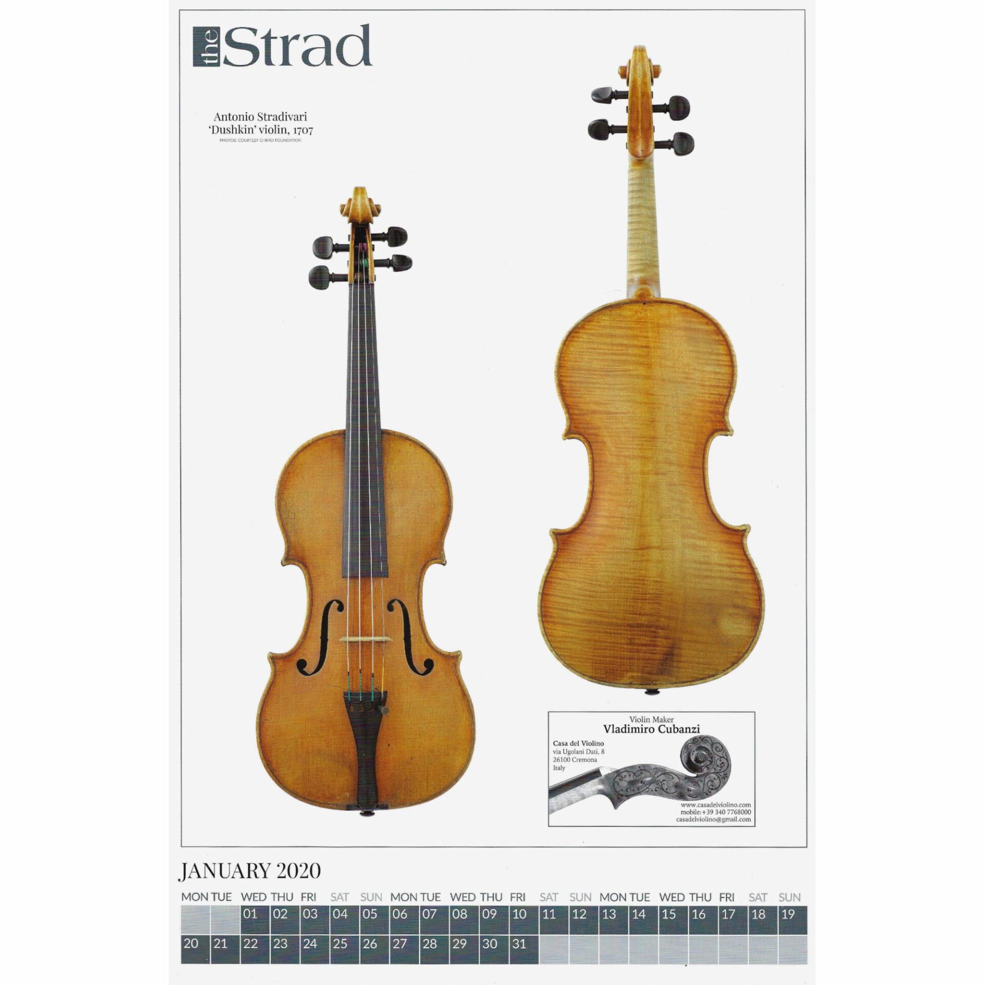 The Strad Calender 2020 - Southwest Strings