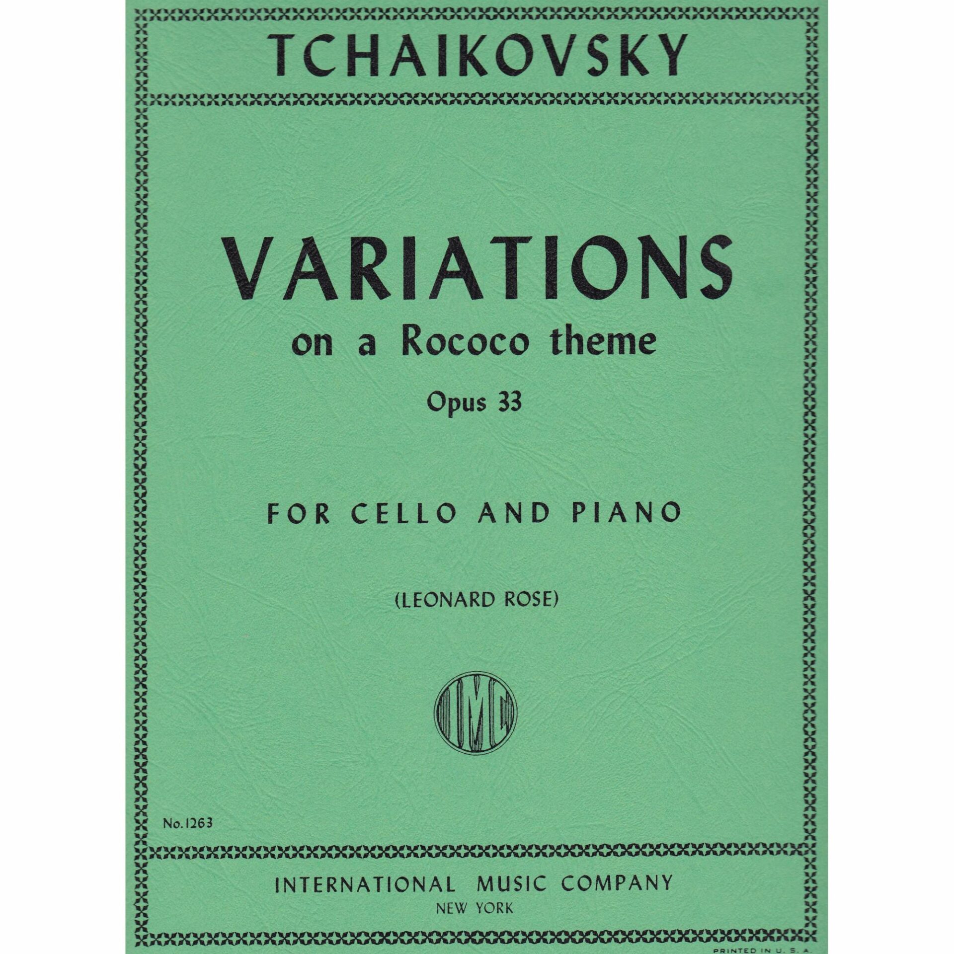 Tchaikovsky - Variations on a Rococo Theme, Op. 33 for Cello and Piano - Southwest Strings