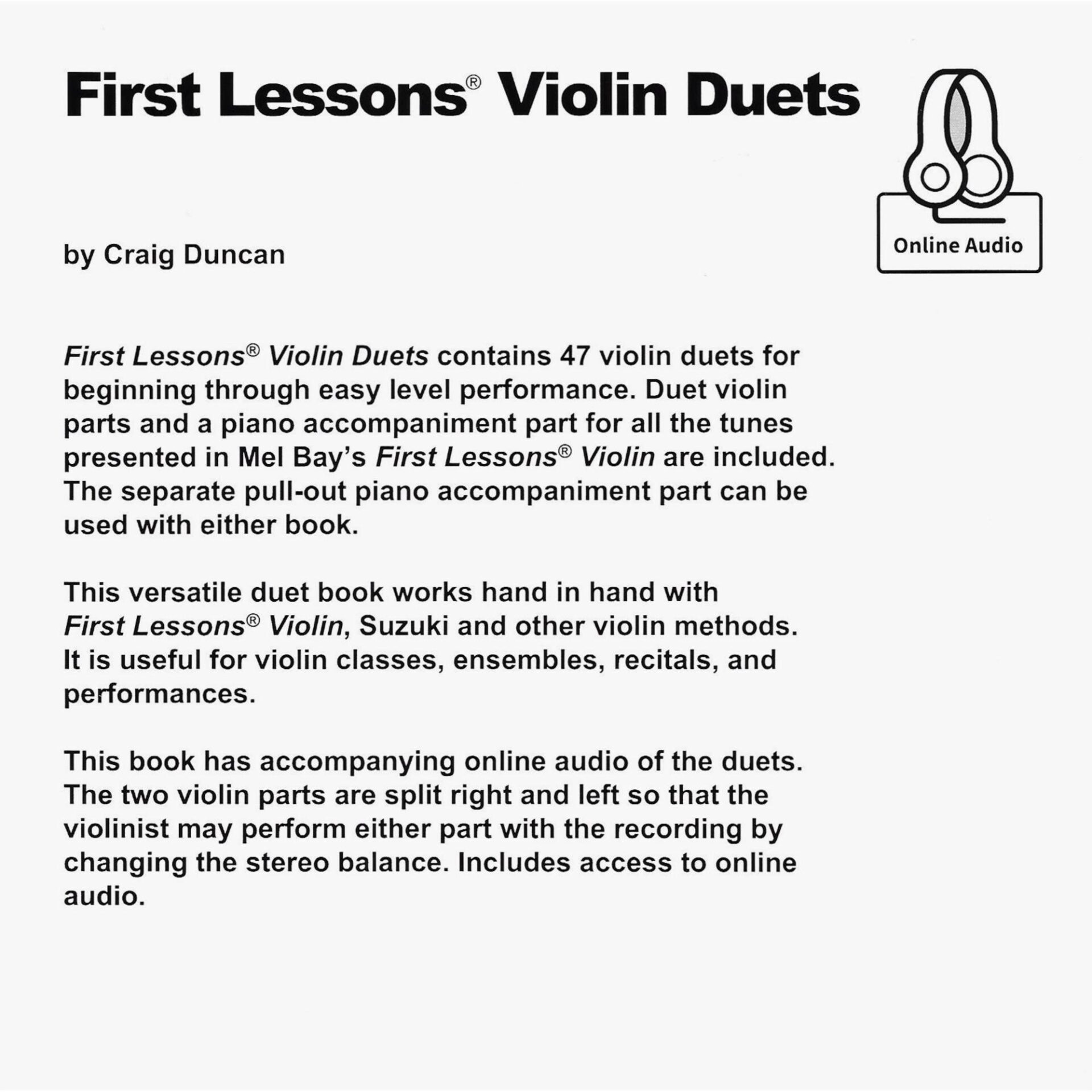 First Lessons: Violin Duets - Southwest Strings