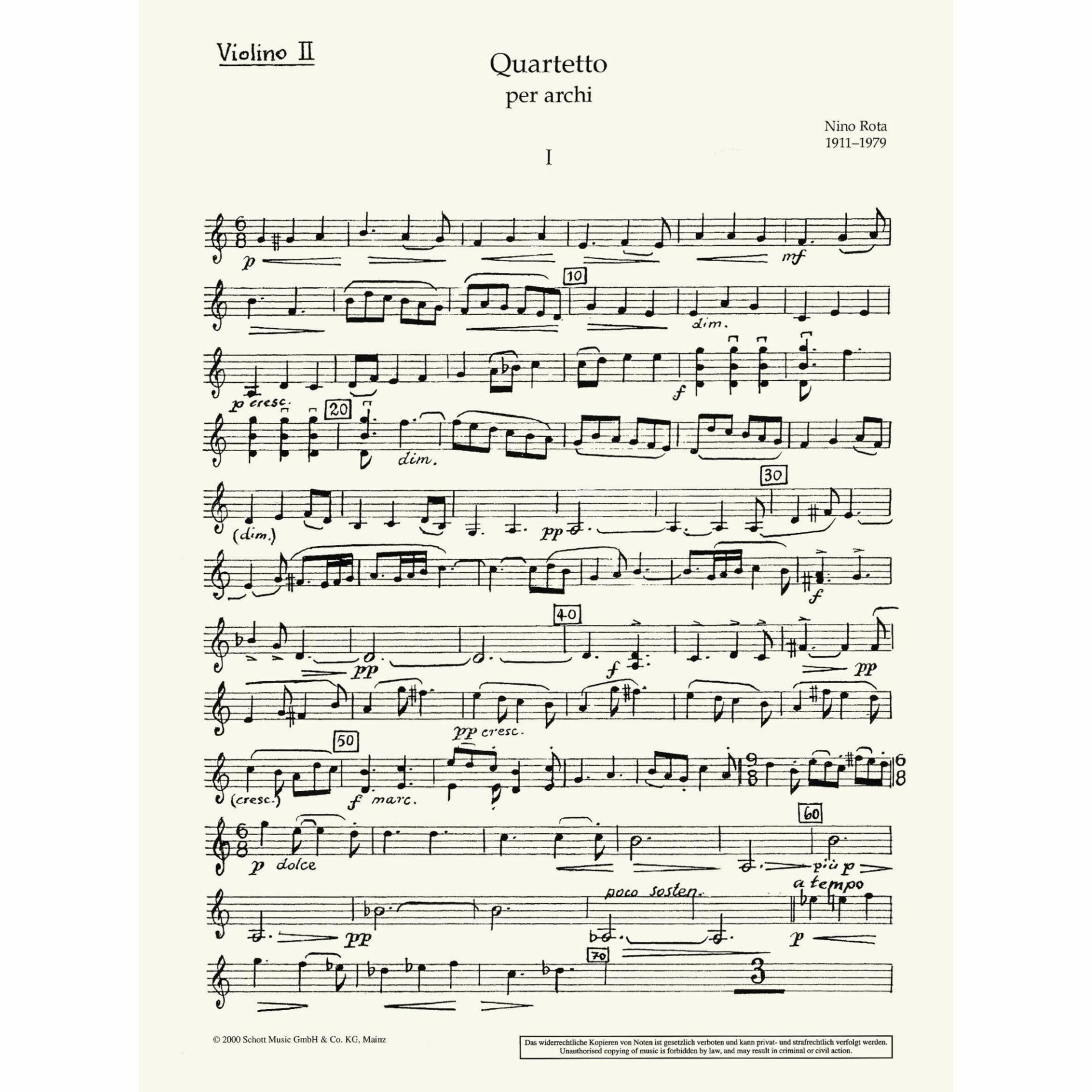 Rota - String Quartet - Southwest Strings