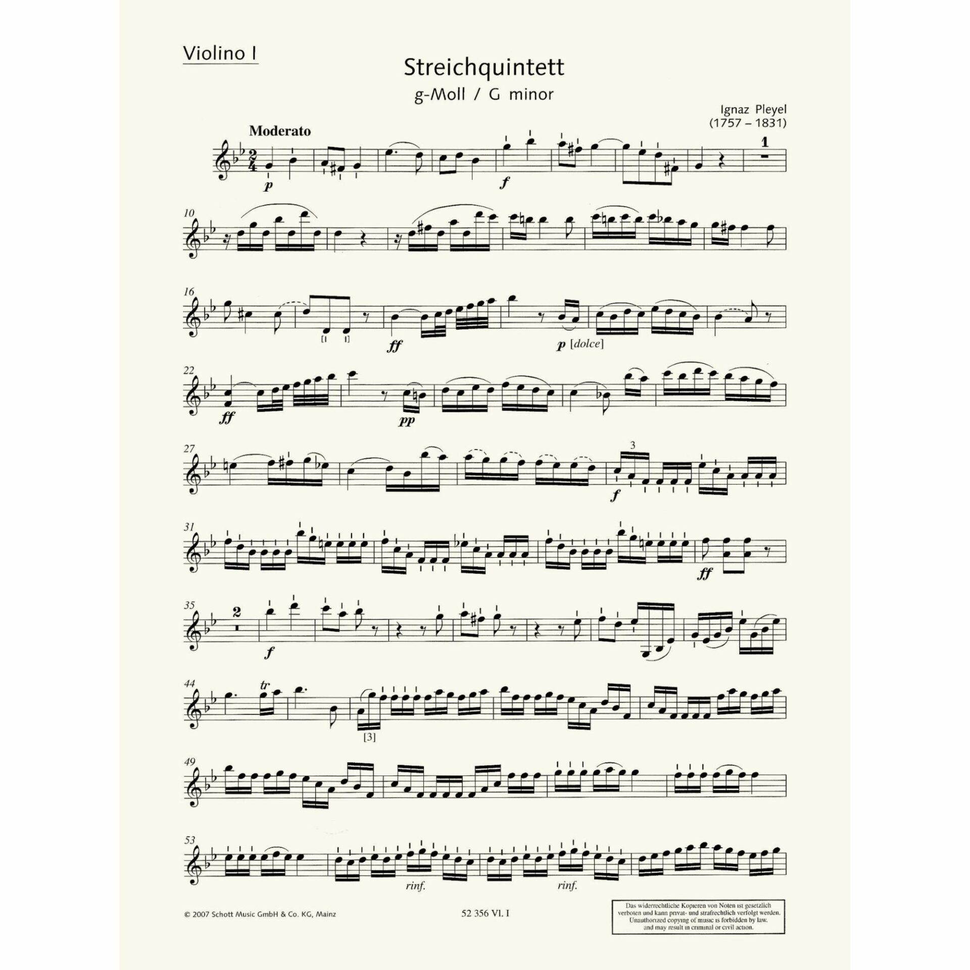 Pleyel - String Quintet in G Minor - Southwest Strings