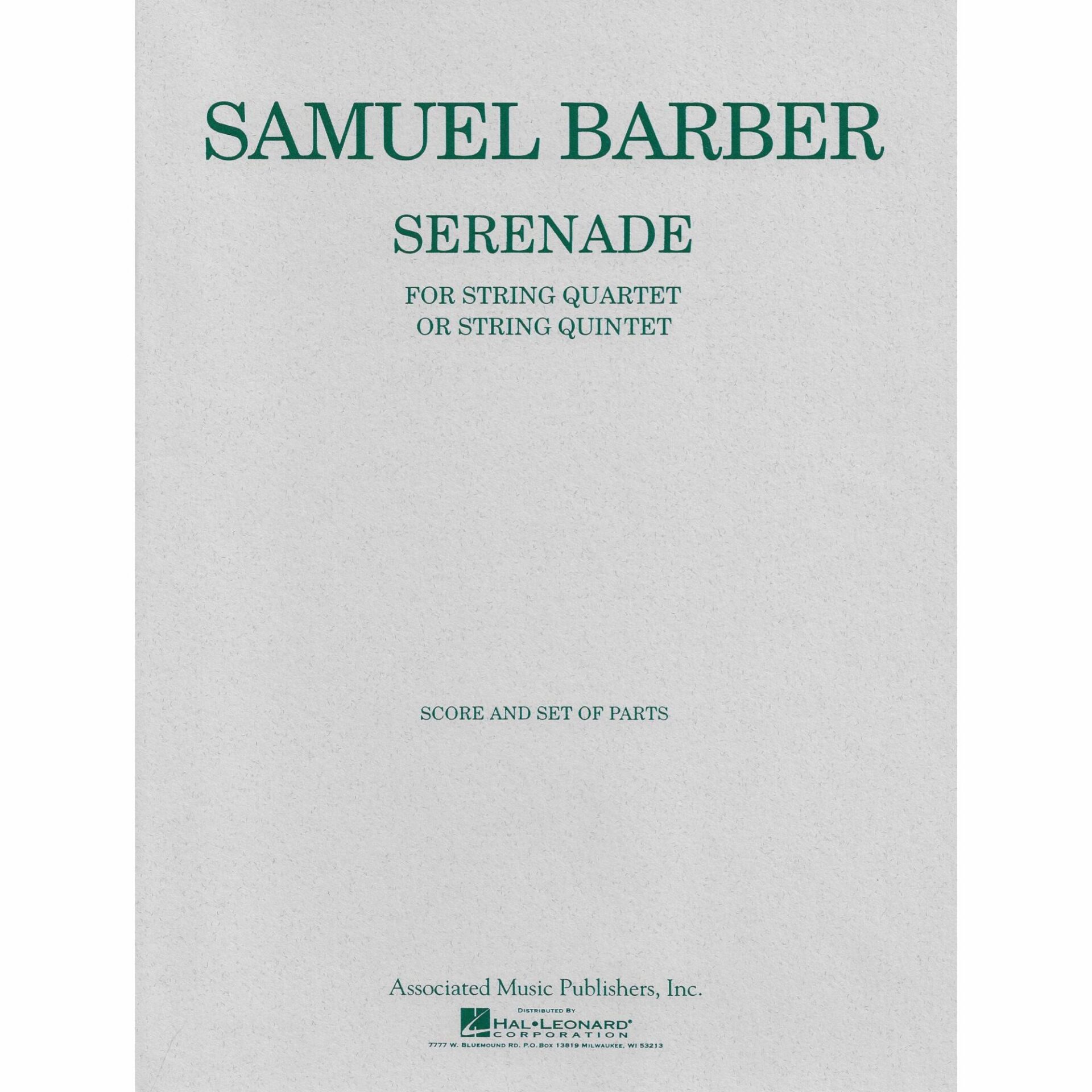 Barber - Serenade, Op. 1 for String Quartet - Southwest Strings