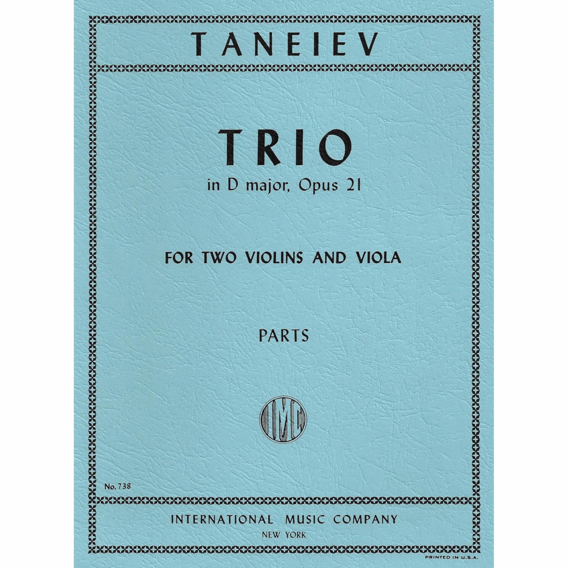 Taneyev - Trio in D Major, Op. 21 for Two Violins and Viola - Southwest ...