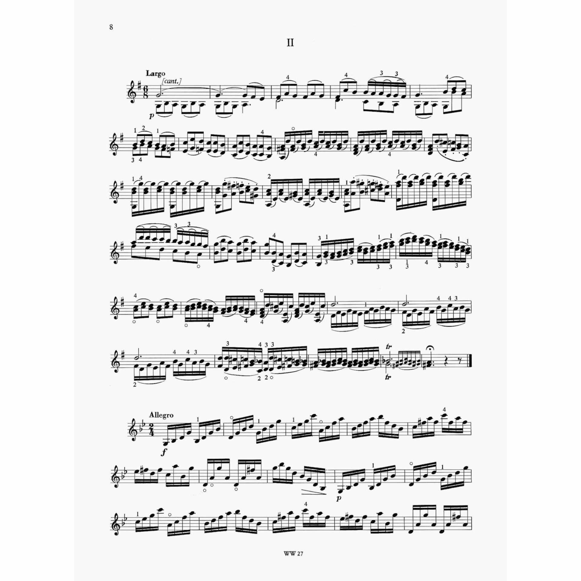 Vignetti - 6 Sonatas, Op. 2 for Solo Violin - Southwest Strings